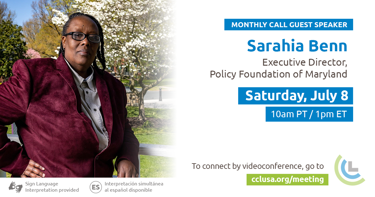 July Monthly Meeting w/ Sarahia Benn, Executive Director of Policy ...