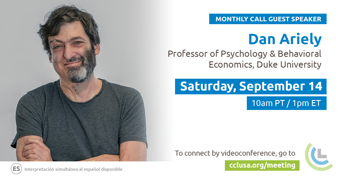 September Monthly Meeting w/ Dan Ariely, Duke Professor of Psychology ...