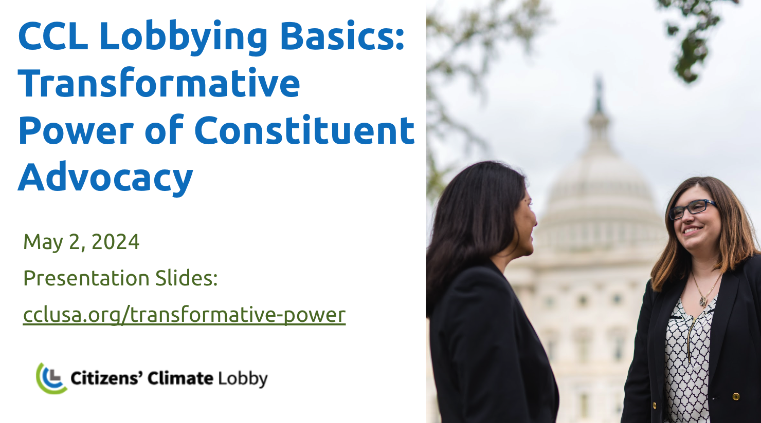 Lobbying Basics: Transformative Power of Constituent Advocacy - CCL ...