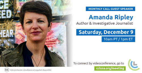 December 2023 Monthly Actions & Meeting W/ Amanda Ripley, Author and ...